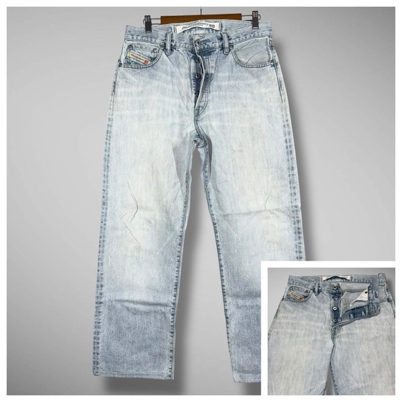 Diesel | Jeans | Diesel Mens Jeans 32x3 Light Blue Stonewash Vintage ...